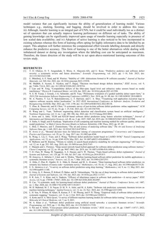 Insights of effectivity analysis of learning-based approaches towards software defect prediction ...