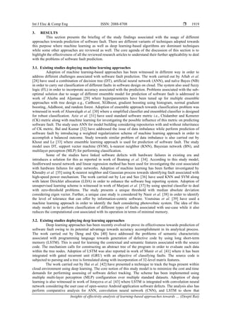 Insights of effectivity analysis of learning-based approaches towards software defect prediction ...