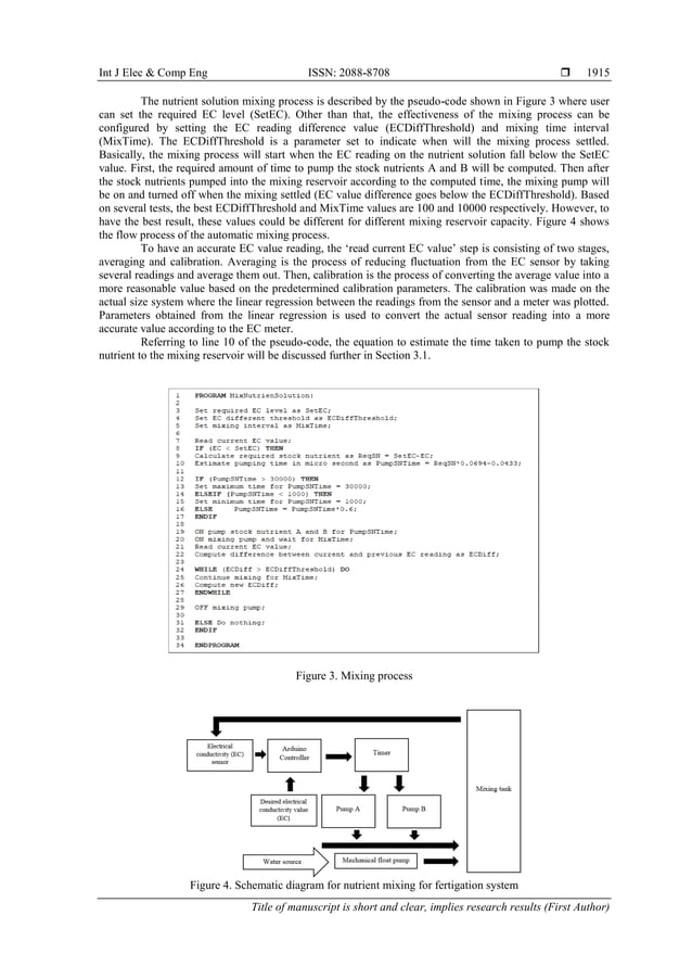 Development of Automatic Mixing Process for Fertigation System in Rock ...