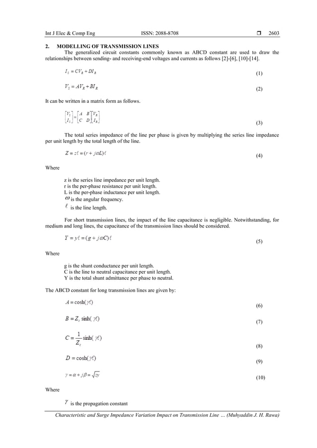 Characteristic and Surge Impedance Variation Impact on Transmission Line Performance | PDF