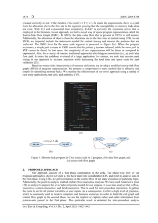 Efficient and linear static approach for finding the memory leak in C | PDF