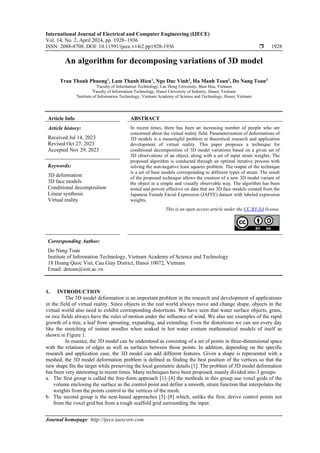 An algorithm for decomposing variations of 3D model | PDF