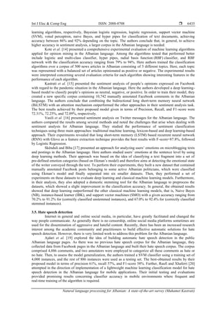 Natural language processing for Albanian: a state-of-the-art survey ...