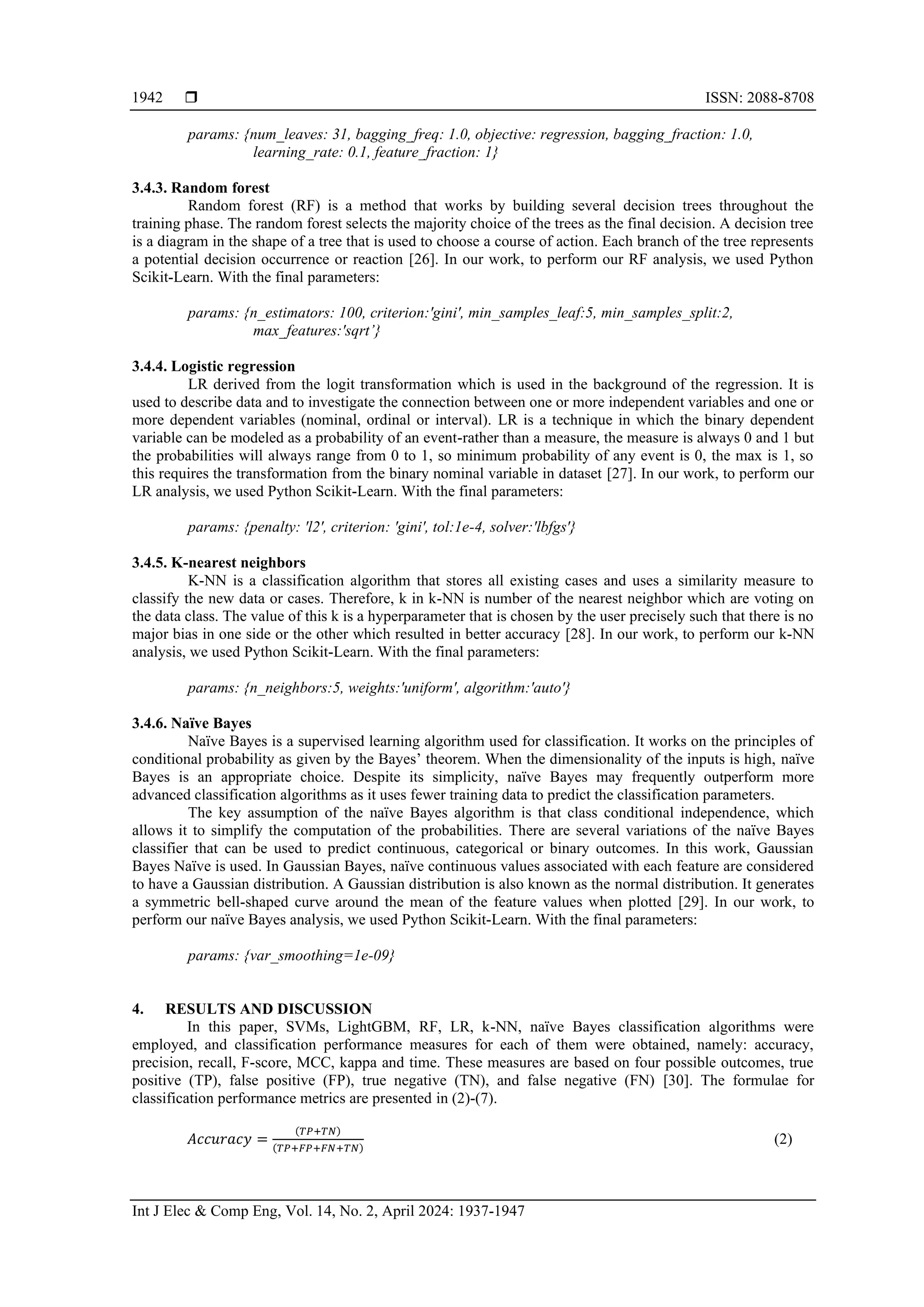 Predictive modeling for breast cancer based on machine learning algorithms and features ...