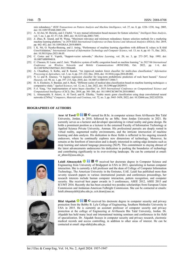 Predictive modeling for breast cancer based on machine learning algorithms and features ...