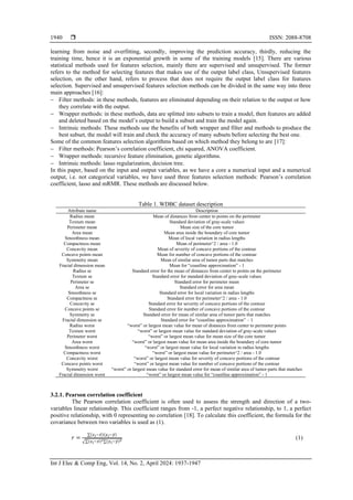 Predictive modeling for breast cancer based on machine learning algorithms and features ...