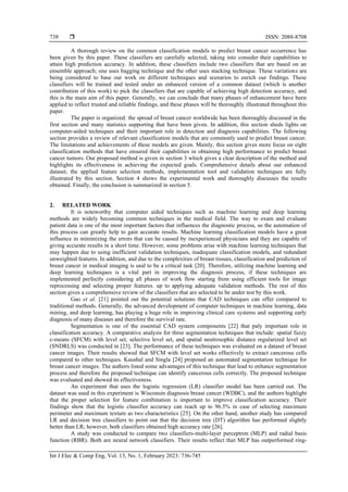 Breast cancer detection using machine learning approaches: a ...