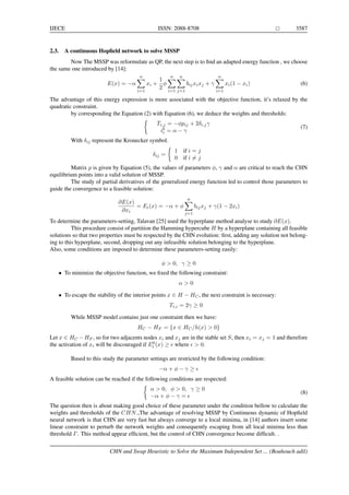 CHN and Swap Heuristic to Solve the Maximum Independent Set Problem | PDF