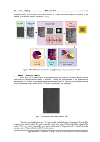 Applying textural Law’s masks to images using machine learning | PDF ...