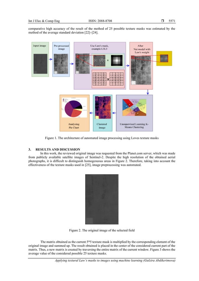 Applying textural Law’s masks to images using machine learning | PDF | Agriculture | Industries