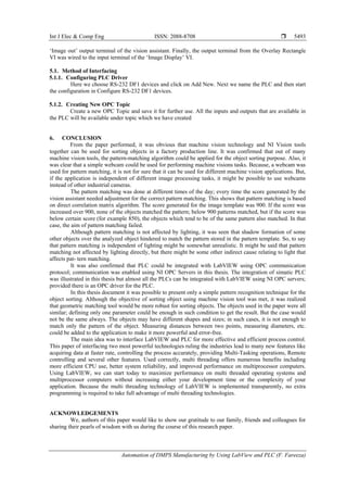 Automation of DMPS Manufacturing by Using LabView and PLC | PDF