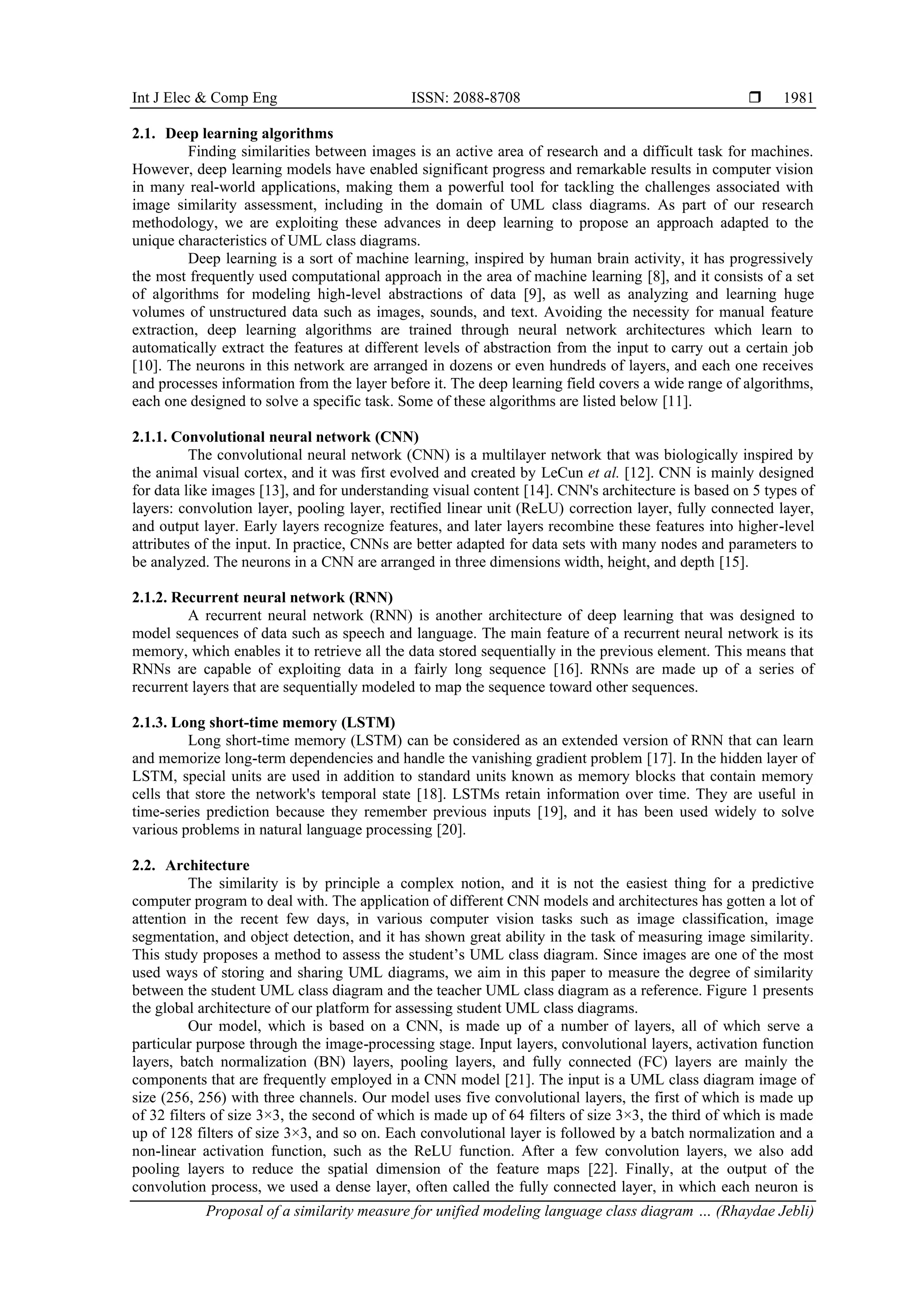 Proposal of a similarity measure for unified modeling language class diagram images using ...