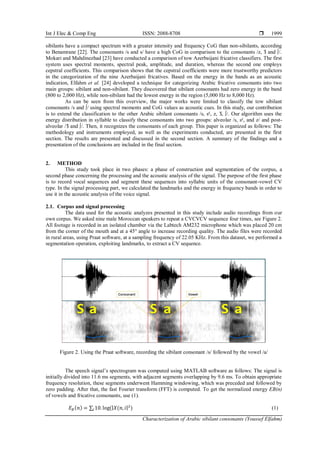 Characterization of Arabic sibilant consonants | PDF