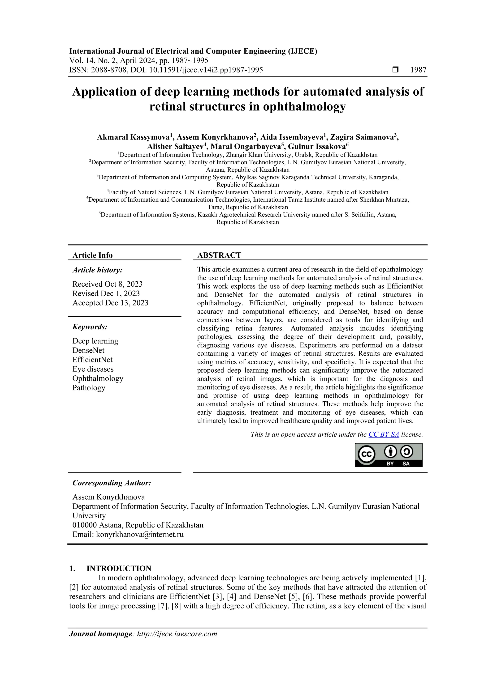 Application of deep learning methods for automated analysis of retinal structures in ...