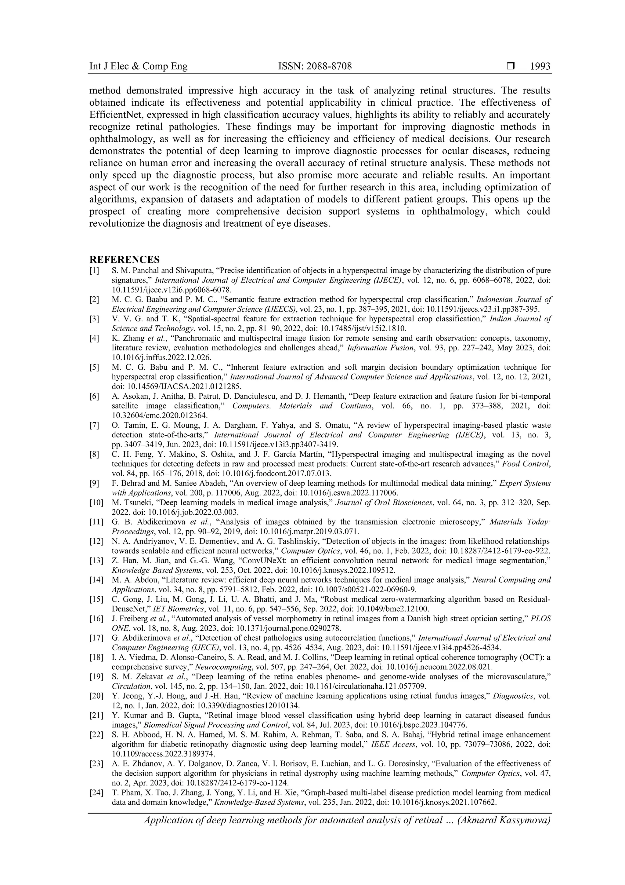Application Of Deep Learning Methods For Automated Analysis Of Retinal Structures In
