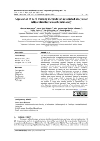 Application of deep learning methods for automated analysis of retinal structures in ...