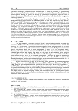 Empirical evaluation of continuous auditing system use: a systematic review | PDF