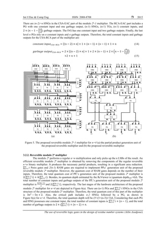 The use of reversible logic gates in the design of residue number ...
