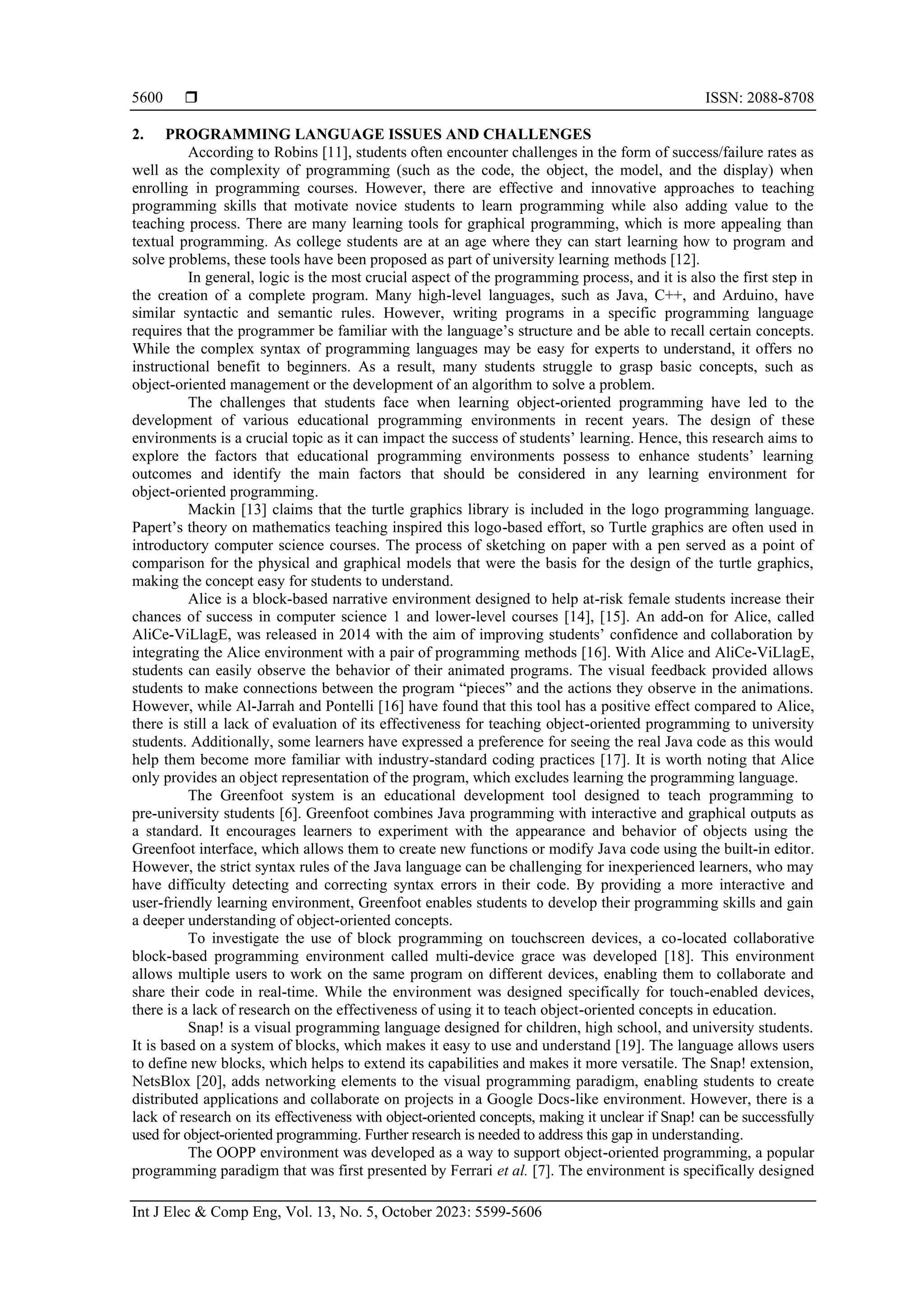 Analysis of the learning object-oriented programming factors | PDF