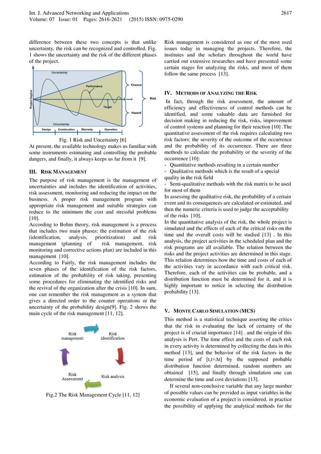 The Use Of Monte Carlo Simulation In Quantitative Risk Assessment Of It Projects Pdf