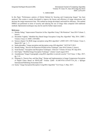 Performance Evaluation of Hybrid Method for Securing and Compressing Images | PDF