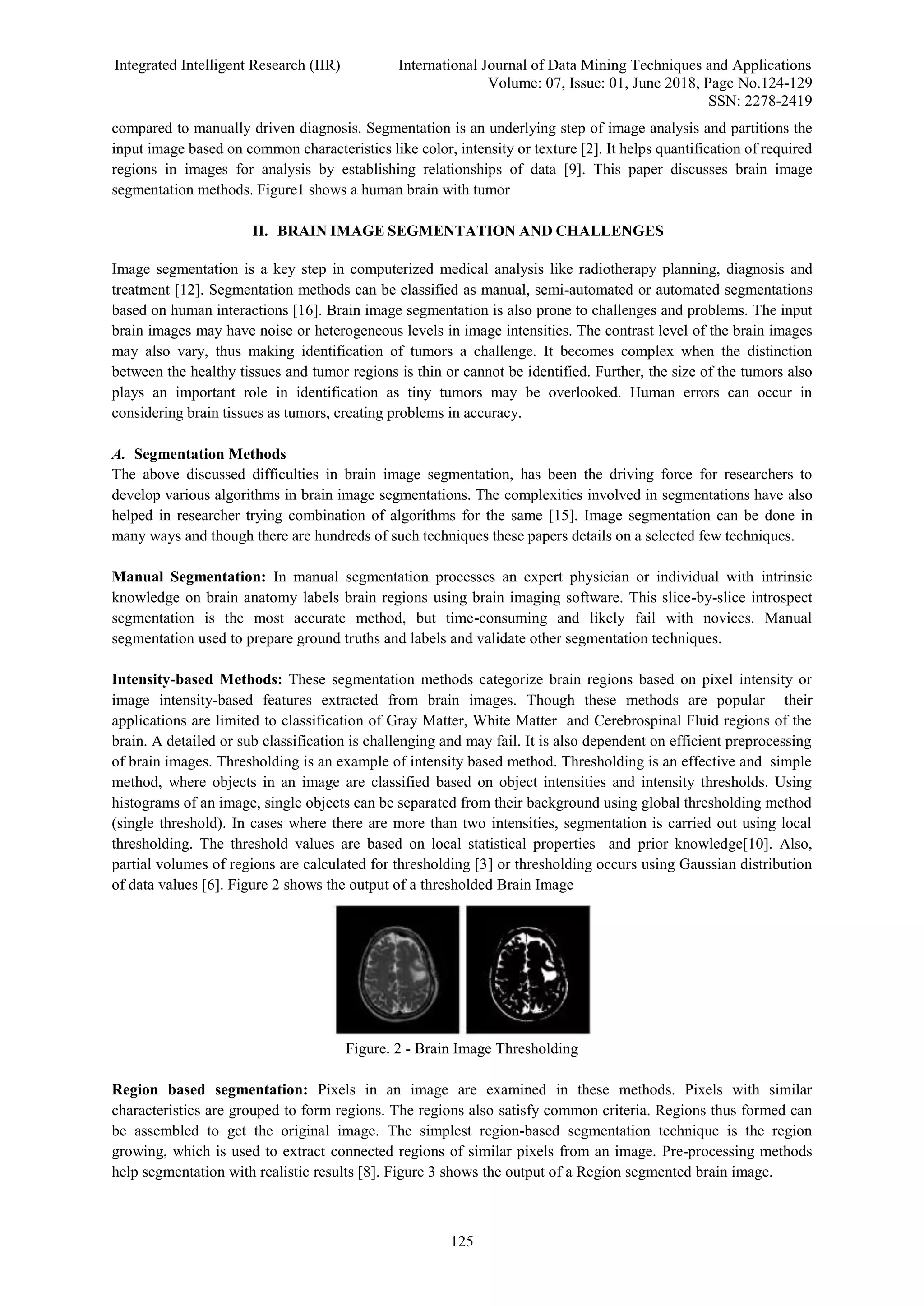 An Investigation into Brain Tumor Segmentation Techniques | PDF