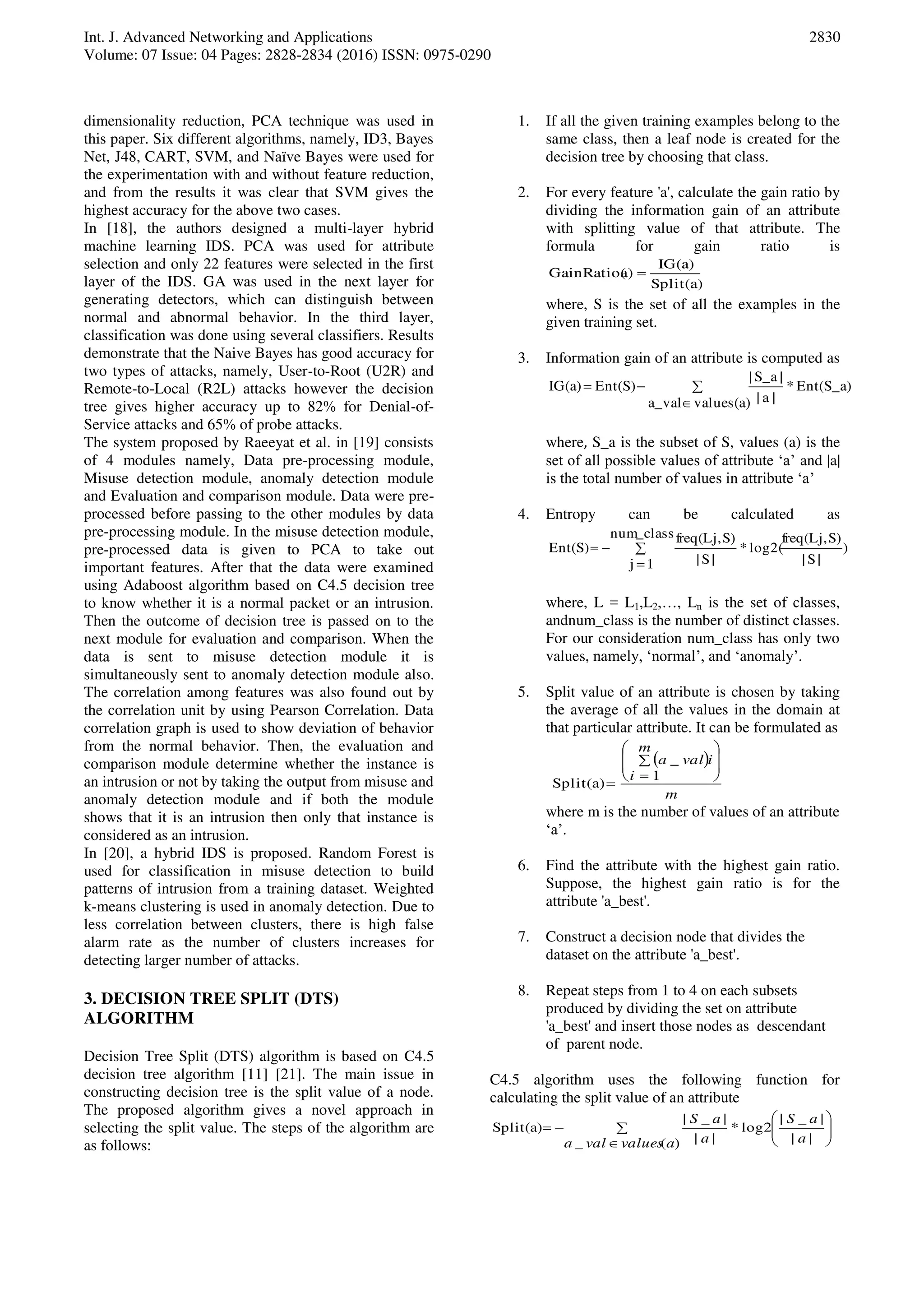 Decision Tree Based Algorithm For Intrusion Detection Pdf Computer 5660
