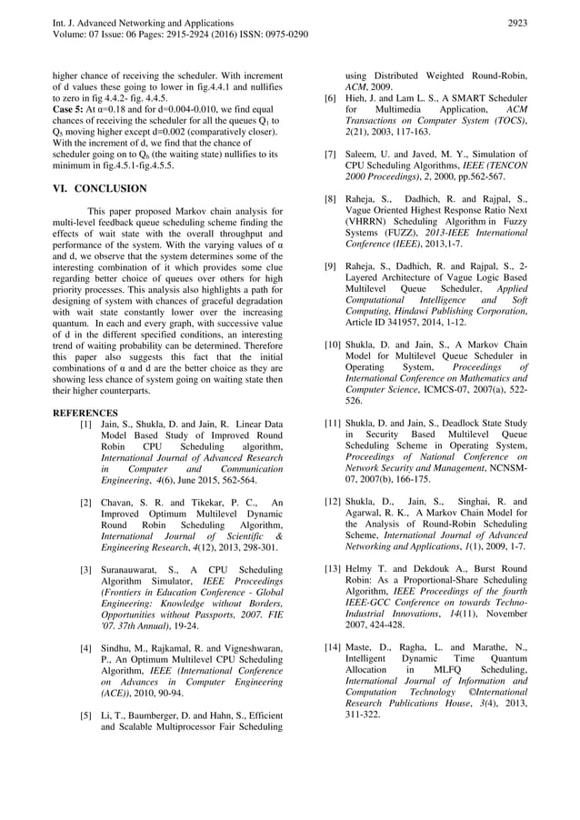 Analysis Of Multi Level Feedback Queue Scheduling Using Markov Chain Model With Data Model