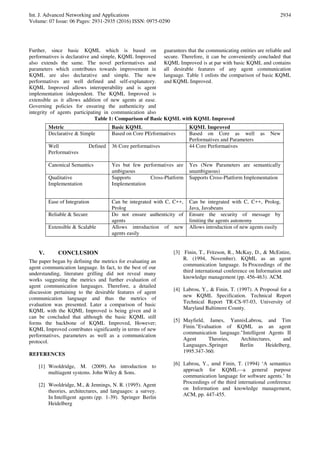 Assessment of KQML Improved | PDF