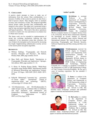 Nearest Prime Cipher for Data Confidentiality and Integrity | PDF