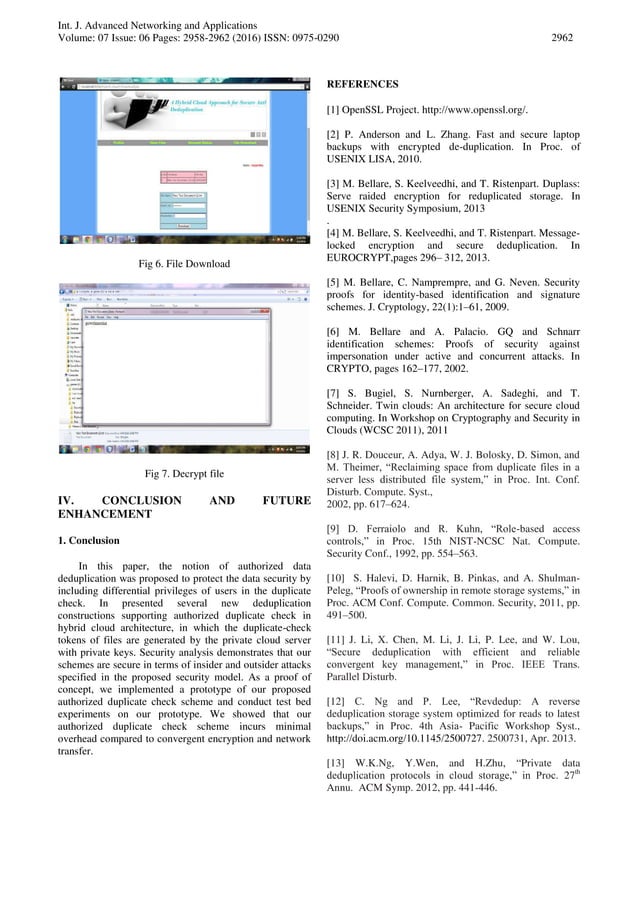 Secure Authorised De-duplication using Convergent Encryption Technique | PDF | Cloud Computing ...