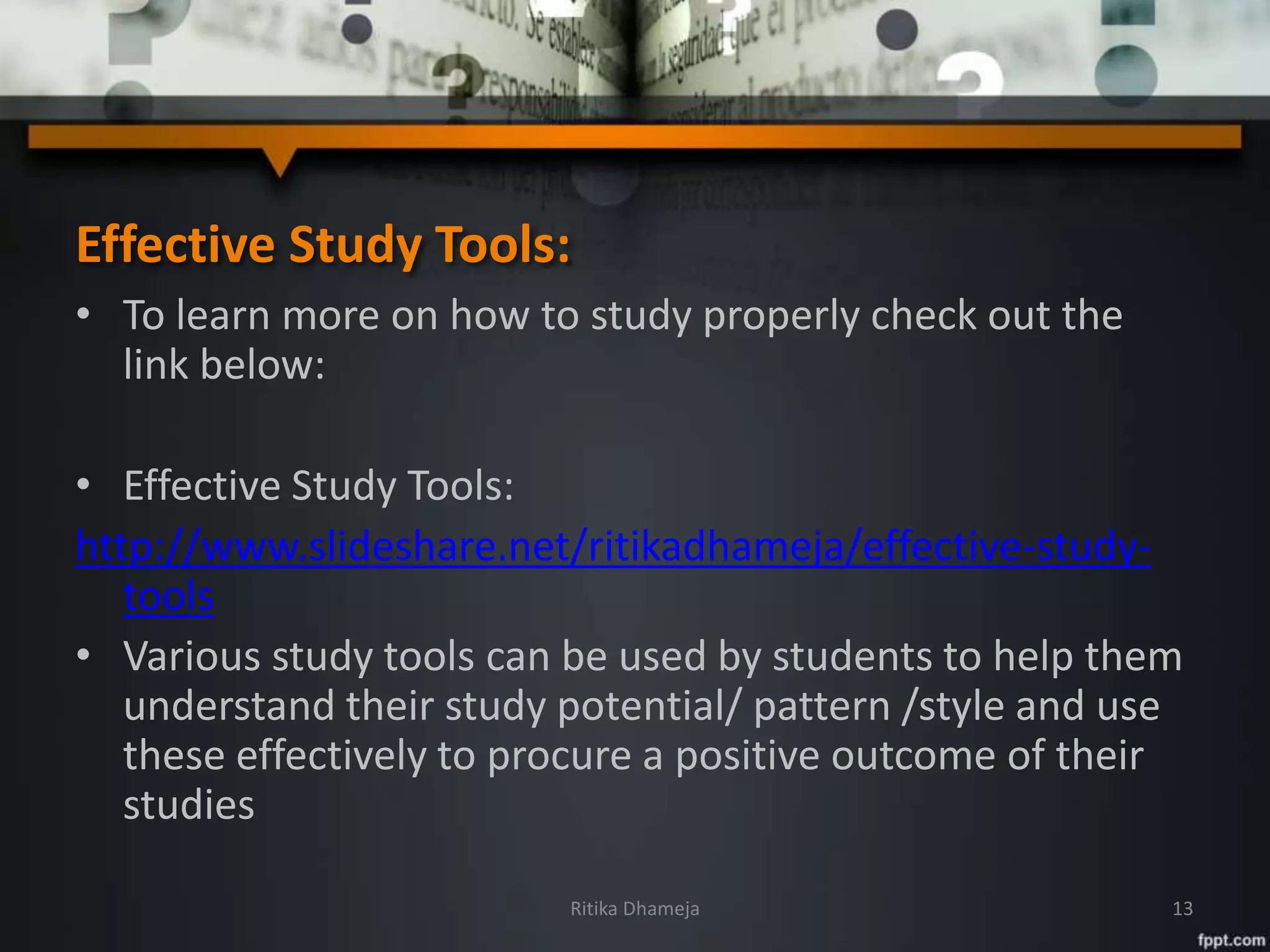 Exam preparation ( How to Study for Exams) | PPSX