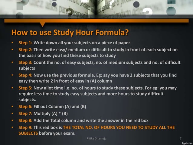 Exam preparation ( How to Study for Exams) | PPSX