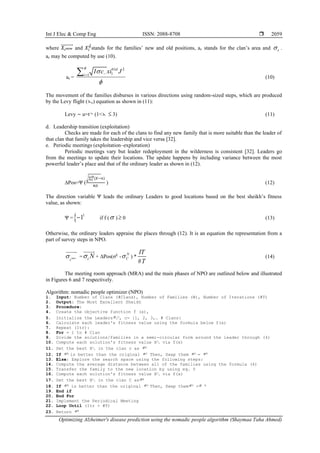 Optimizing Alzheimer's disease prediction using the nomadic people ...