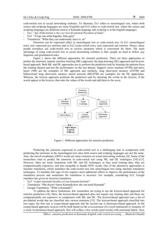 NBLex: emotion prediction in Kannada-English code-switchtext using naïve bayes lexicon approach ...