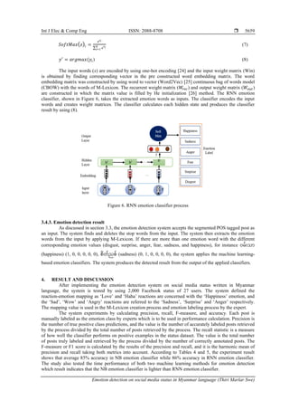 Emotion detection on social media status in Myanmar language | PDF