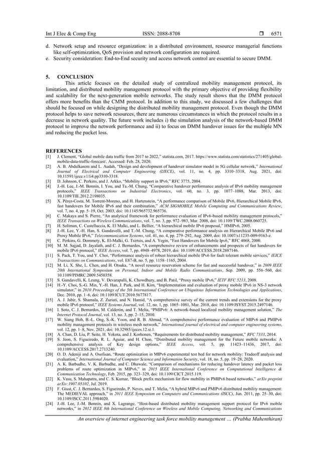 An Overview Of Internet Engineering Task Force Mobility Management Protocols Approaches And Its