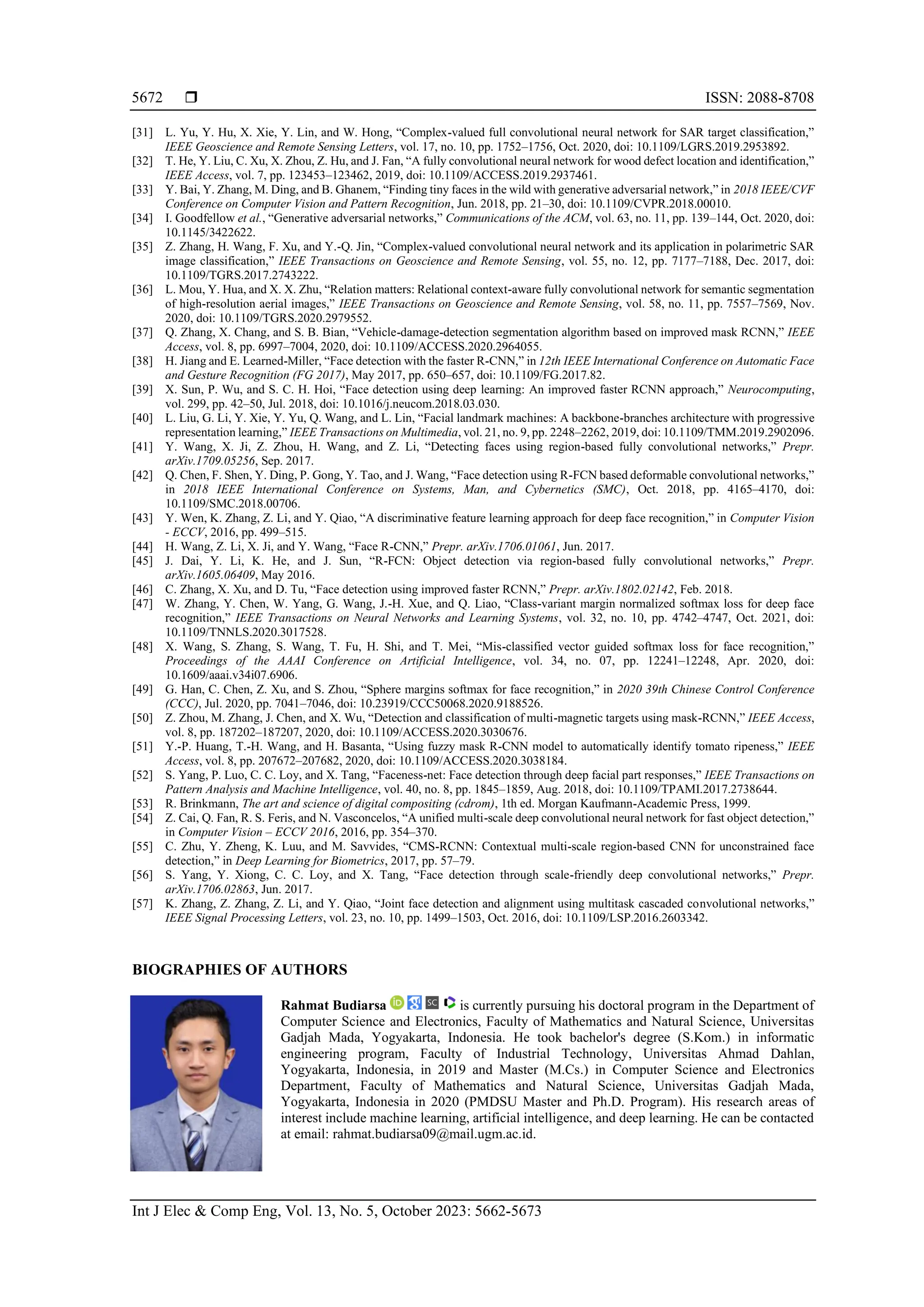 Face recognition for occluded face with mask region convolutional neural network and fully ...