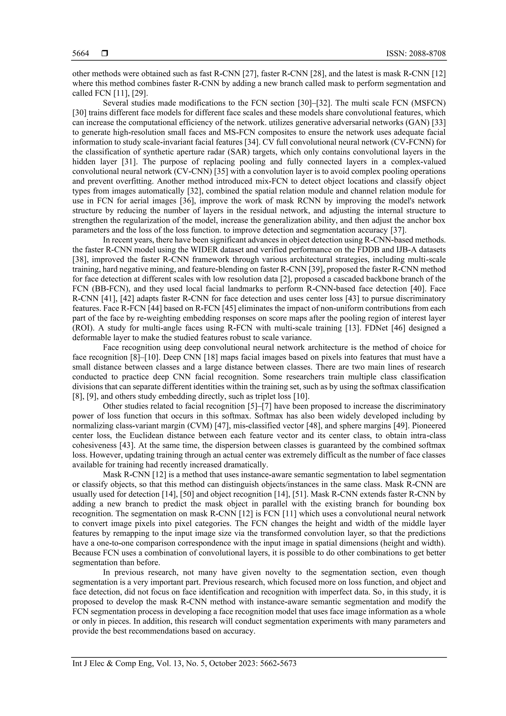 Face recognition for occluded face with mask region convolutional neural network and fully ...