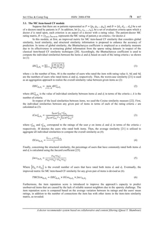 A doctor recommender system based on collaborative and content ...