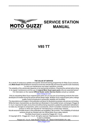 V85 tt service manual | PDF