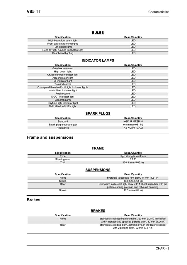V85 tt service manual | PDF | Off-Road Vehicles | Auto Body Styles