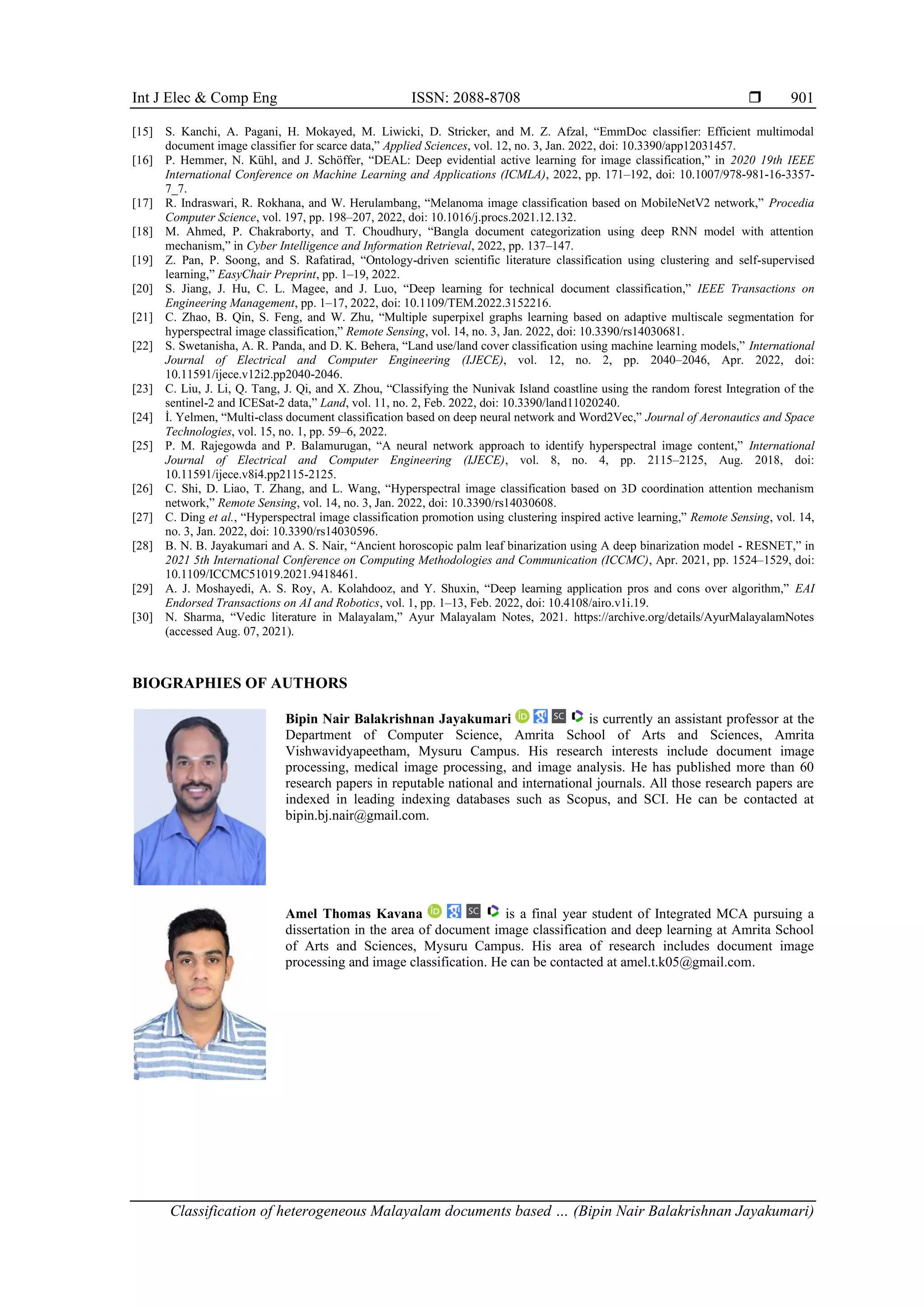 Classification of heterogeneous Malayalam documents based on structural features using deep ...