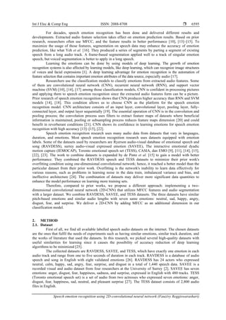 Speech emotion recognition using 2D-convolutional neural network | PDF