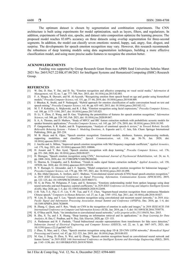 Speech emotion recognition using 2D-convolutional neural network | PDF