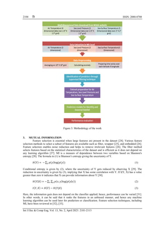 On the performance analysis of rainfall prediction using mutual information with artificial ...