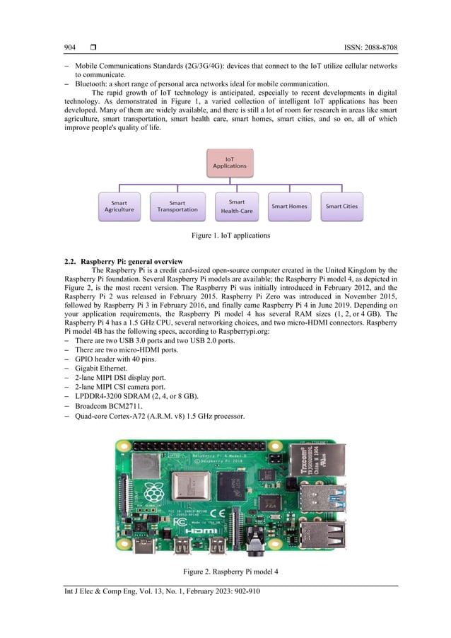 Internet of things applications using Raspberry-Pi: a survey | PDF