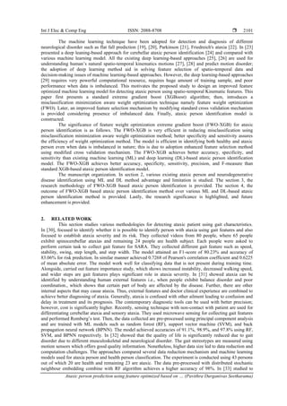 Ataxic person prediction using feature optimized based on machine ...