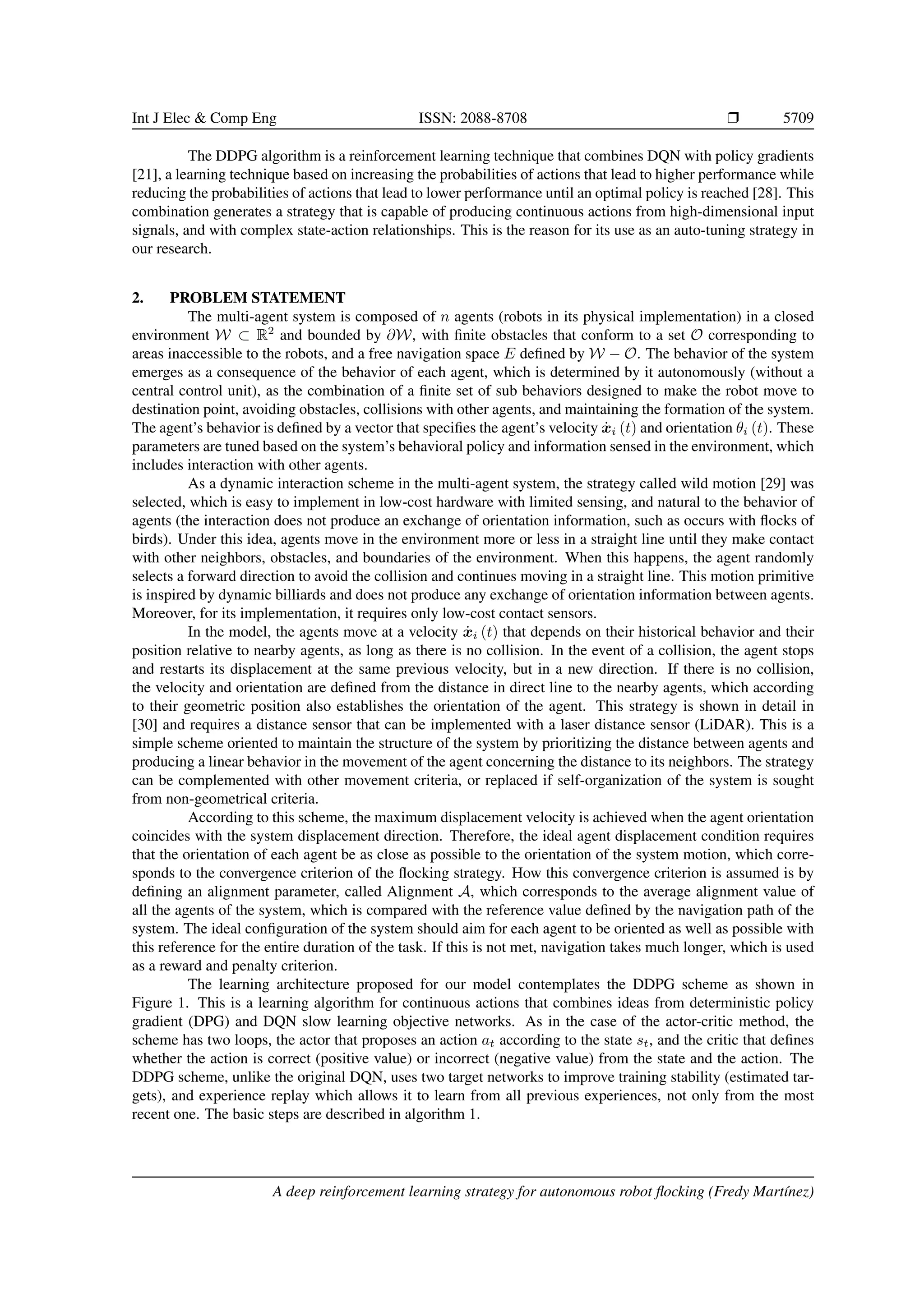 A deep reinforcement learning strategy for autonomous robot flocking | PDF