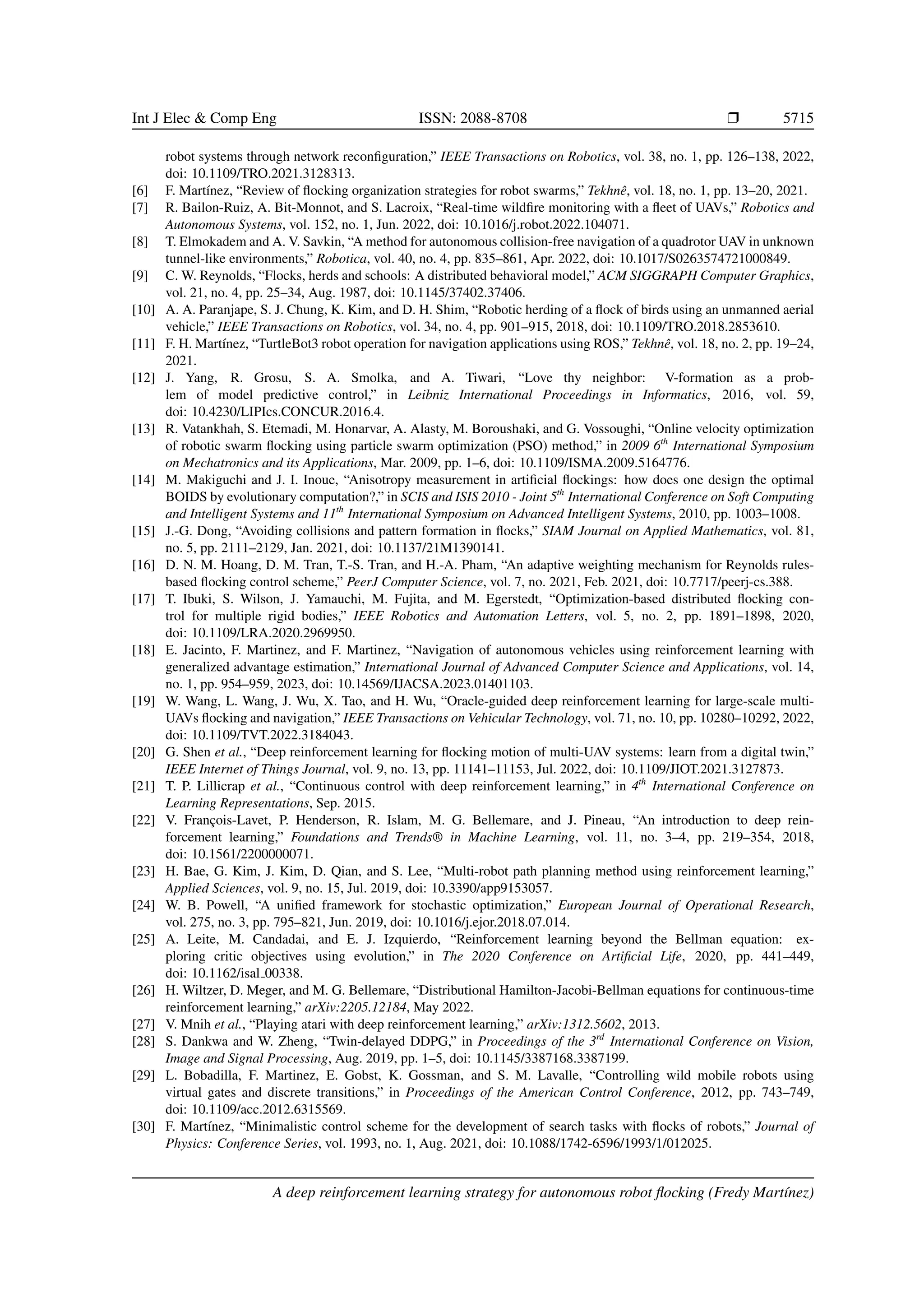 A deep reinforcement learning strategy for autonomous robot flocking | PDF